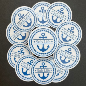 Sub Life Anchor Submarine Sticker, Navy Military Sticker - Etsy