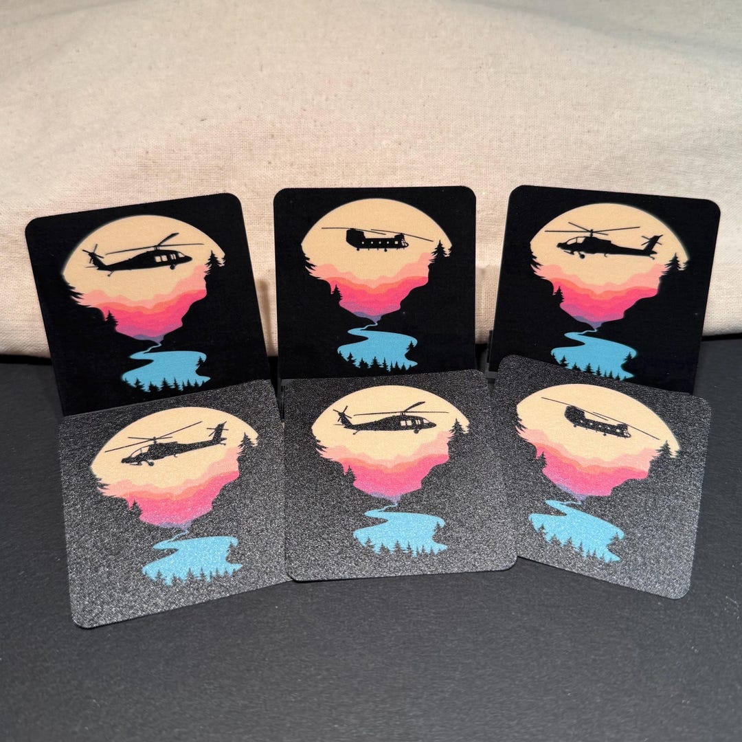 Helicopter Blackout Gradient Sticker, Army Helicopter Sticker, UH-60 ...