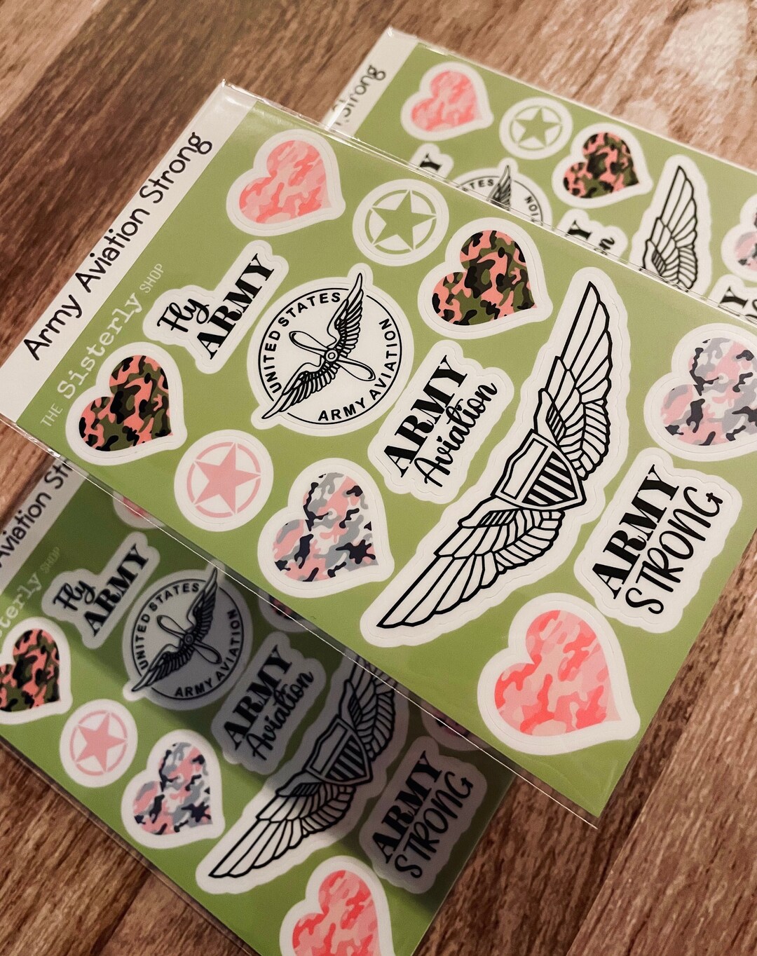 Army Aviation Sticker Sheet Army Helicopter Stickers Army Strong ...