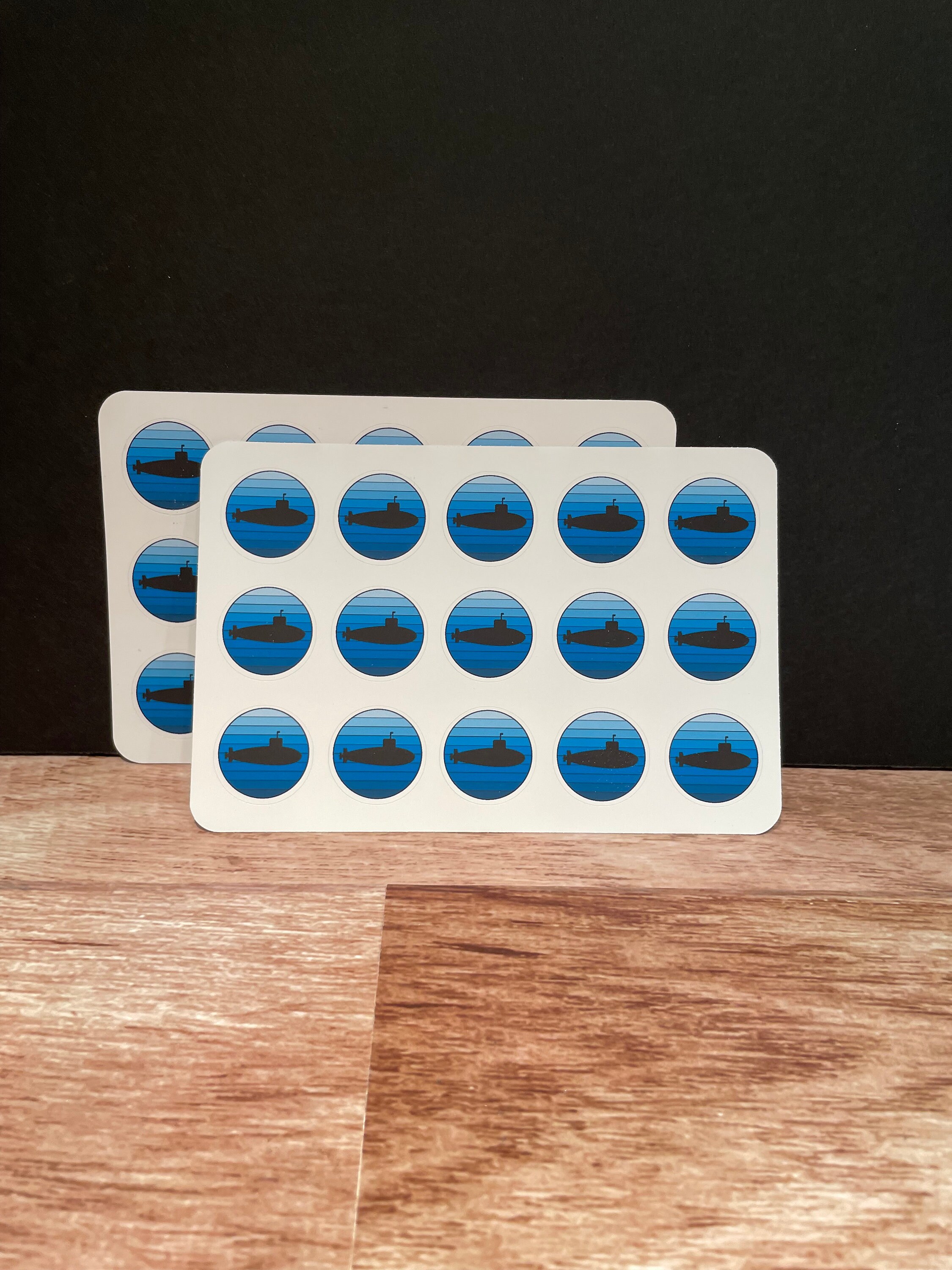 Submarine Envelope Sealer Sub Blue Retro Navy Sticker Gradient Letter ...