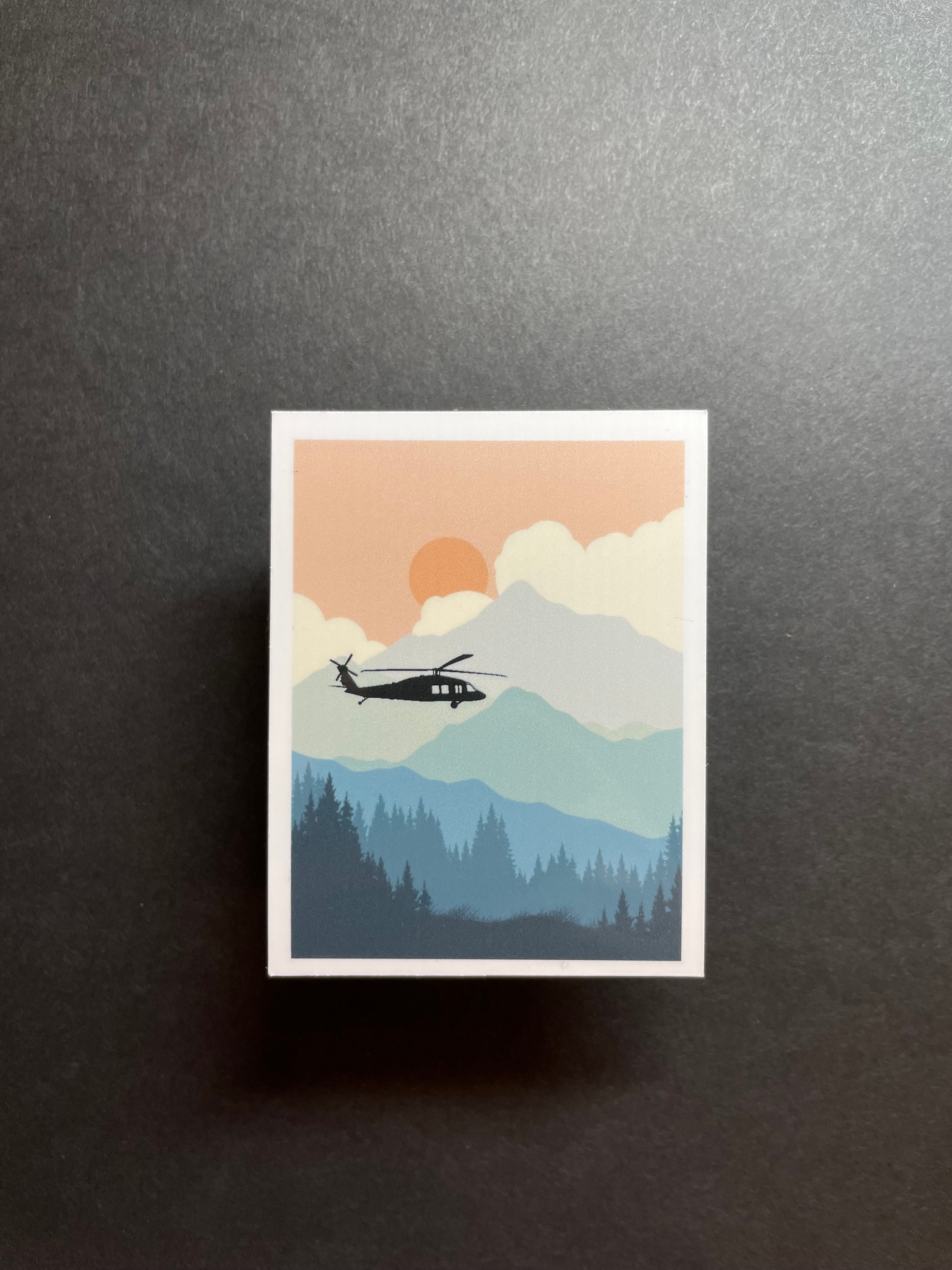 Helicopter Mountain Sticker, Helicopter, Helicopter Stickers , Chinook ...