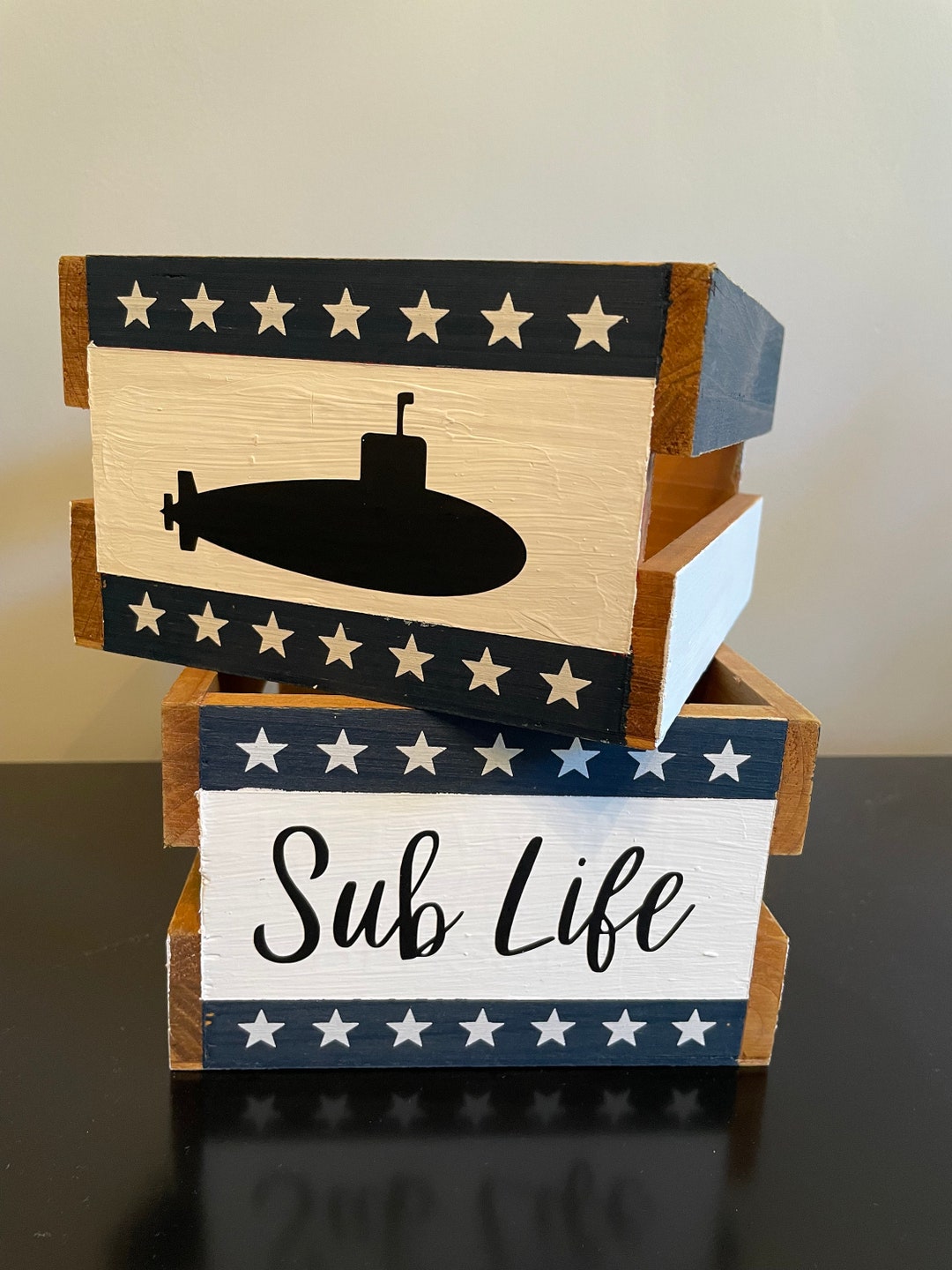 Submarine Wooden Crate Sub Life Americana US Navy Military - Etsy