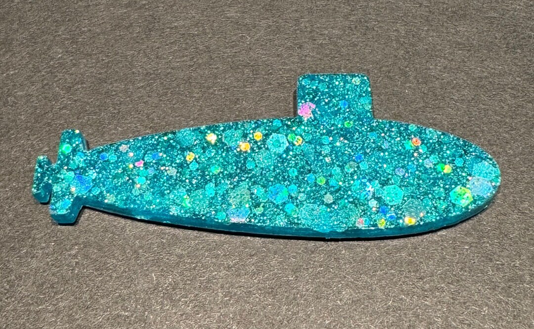 Resin Submarine Key Chain, Keepsake, Magnet, Sub Wife Gift, Glitter ...