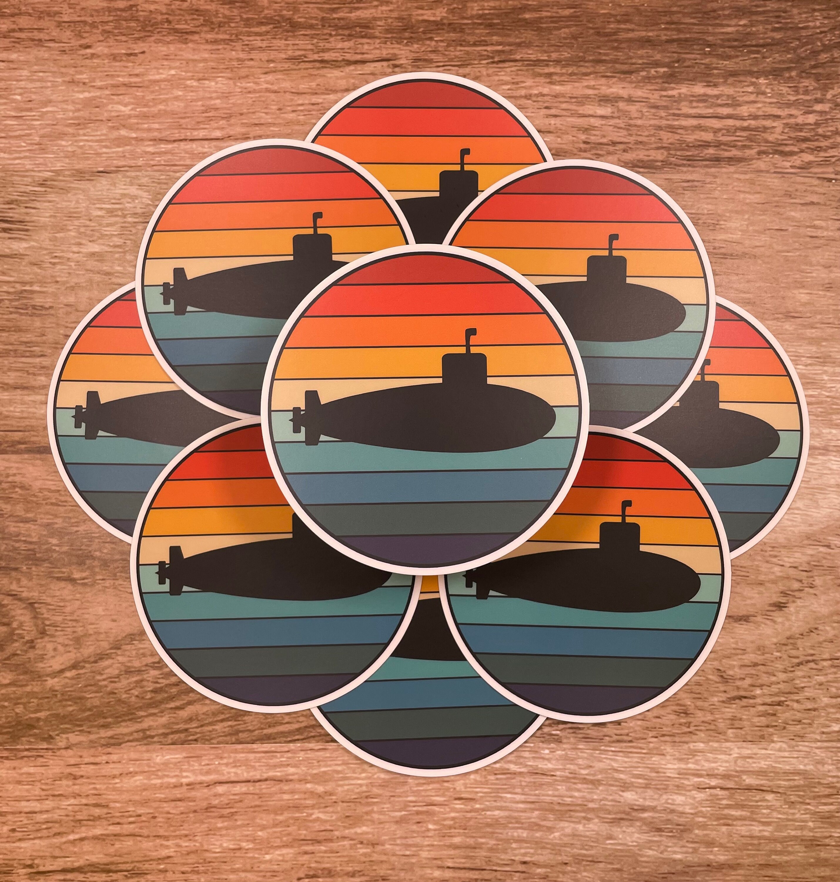 Submarine Decal Sticker - Submarine Car Sticker - Submarine Retro ...