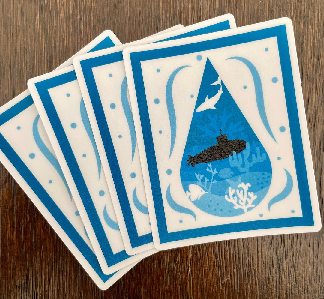 Submarine Teardrop Underwater Sticker Sub Wife Housewarming - Etsy