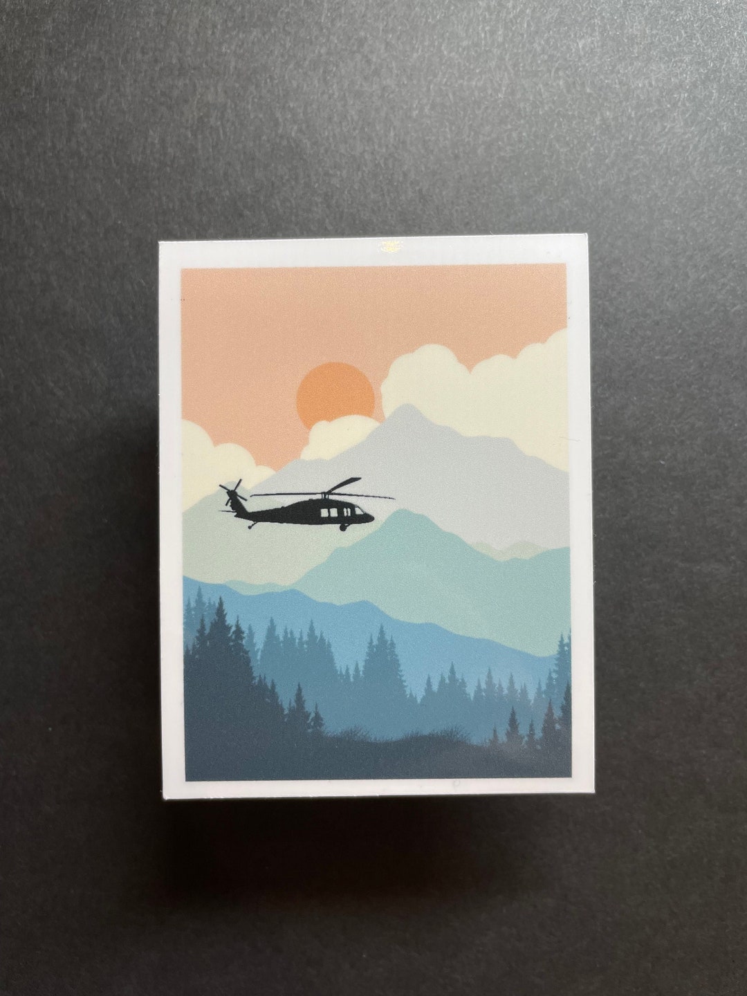 Helicopter Mountain Sticker, Helicopter, Helicopter Stickers , Chinook ...