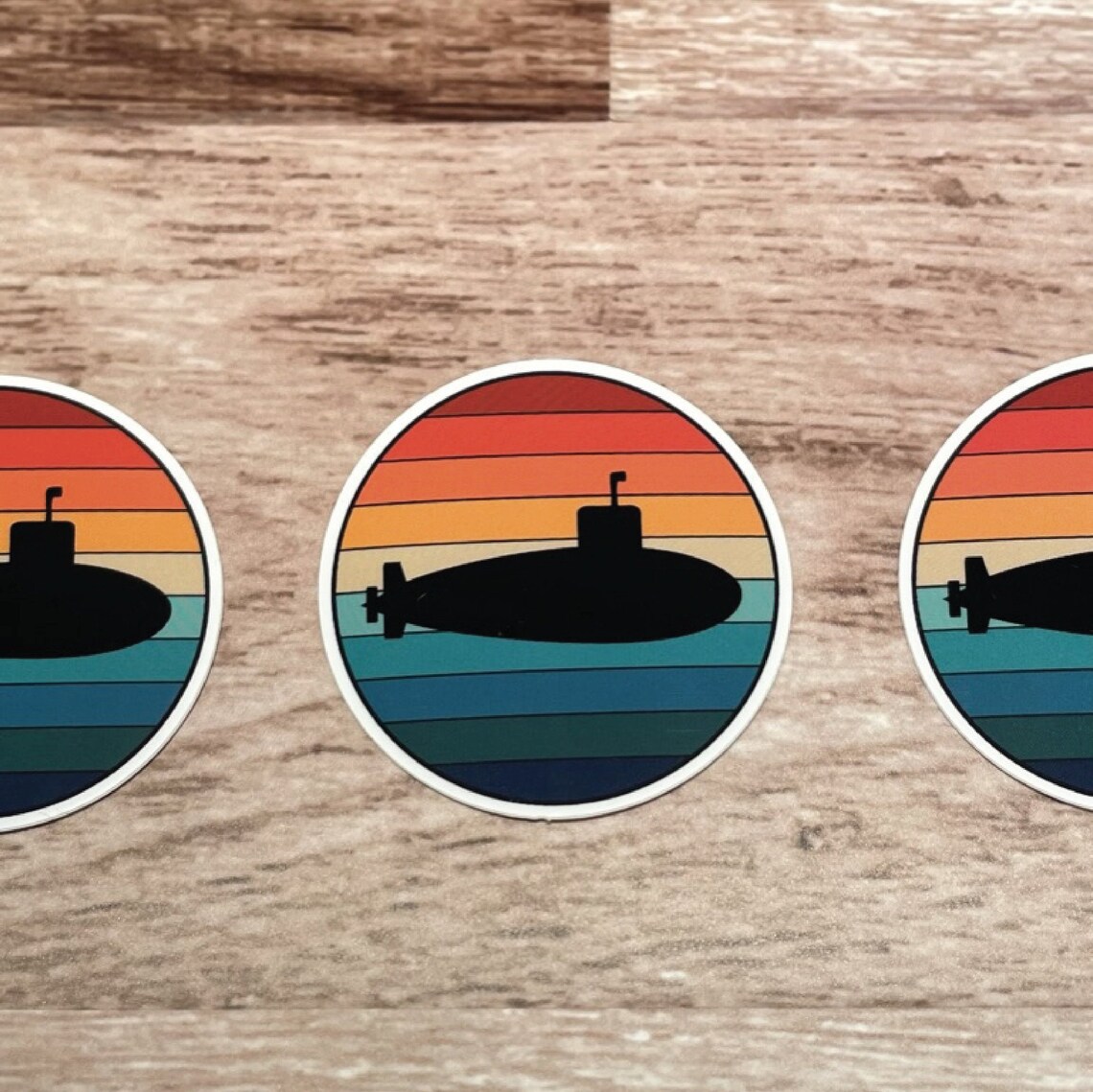 Retro Submarine Sticker - Submarine Sticker - Submarine Retro Rainbow ...
