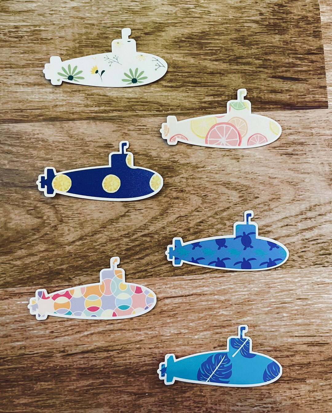 Submarine Pattern Sticker Colorful Sub Wife Auction Silent Service ...