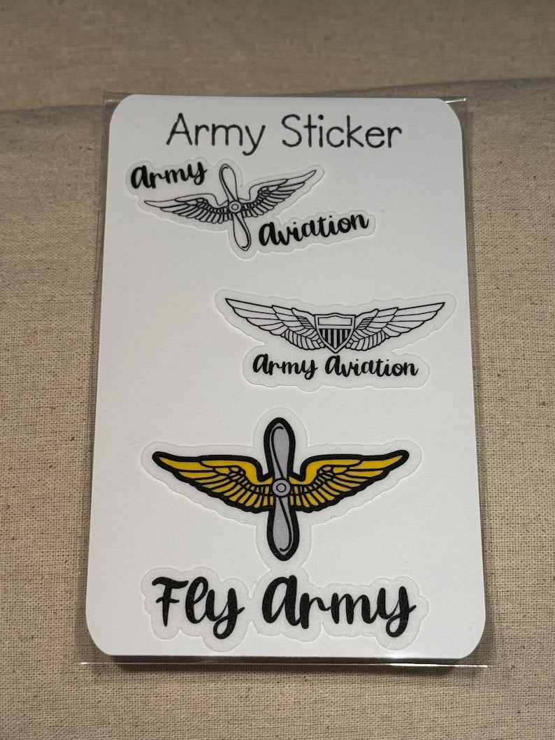 Army Aviation Insignia Sticker Pack Army Helicopter Stickers UH-60 ...
