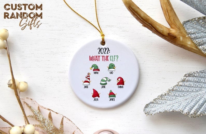 Personalized Family Christmas Ornament, Custom Elf Family Keepsake sold ...