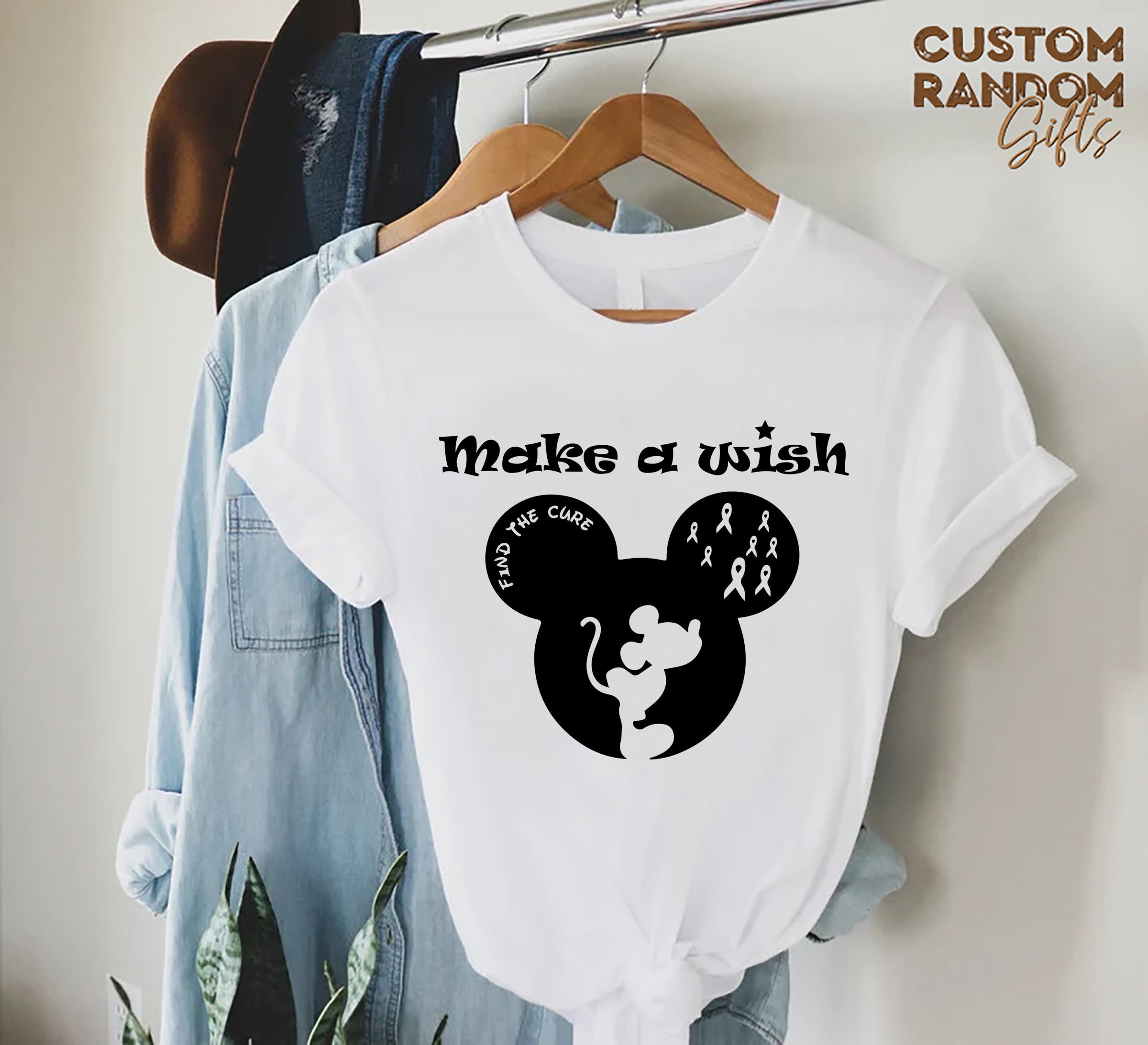 Disney Cancer Shirt, Make A Wish, Fight For A Cure, Mickey Mouse Cancer ...