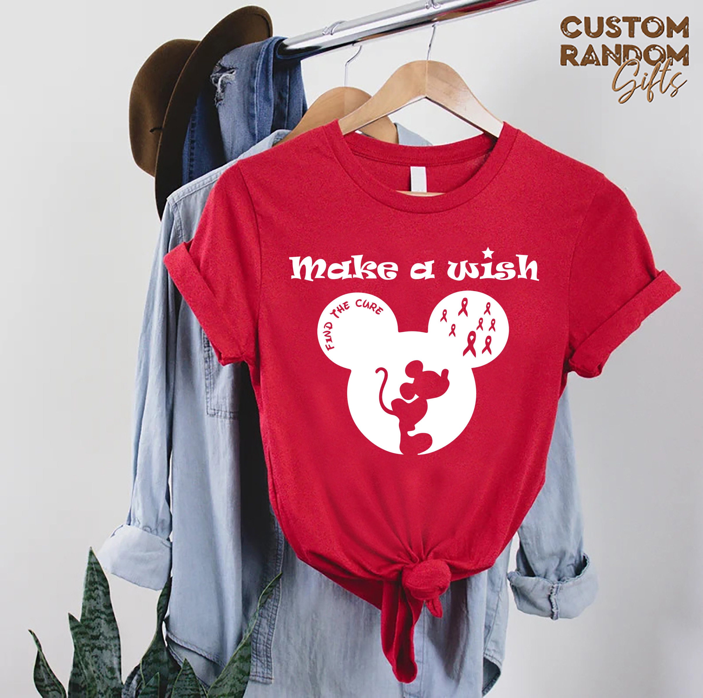 Disney Cancer Shirt, Make A Wish, Fight For A Cure, Mickey Mouse Cancer ...