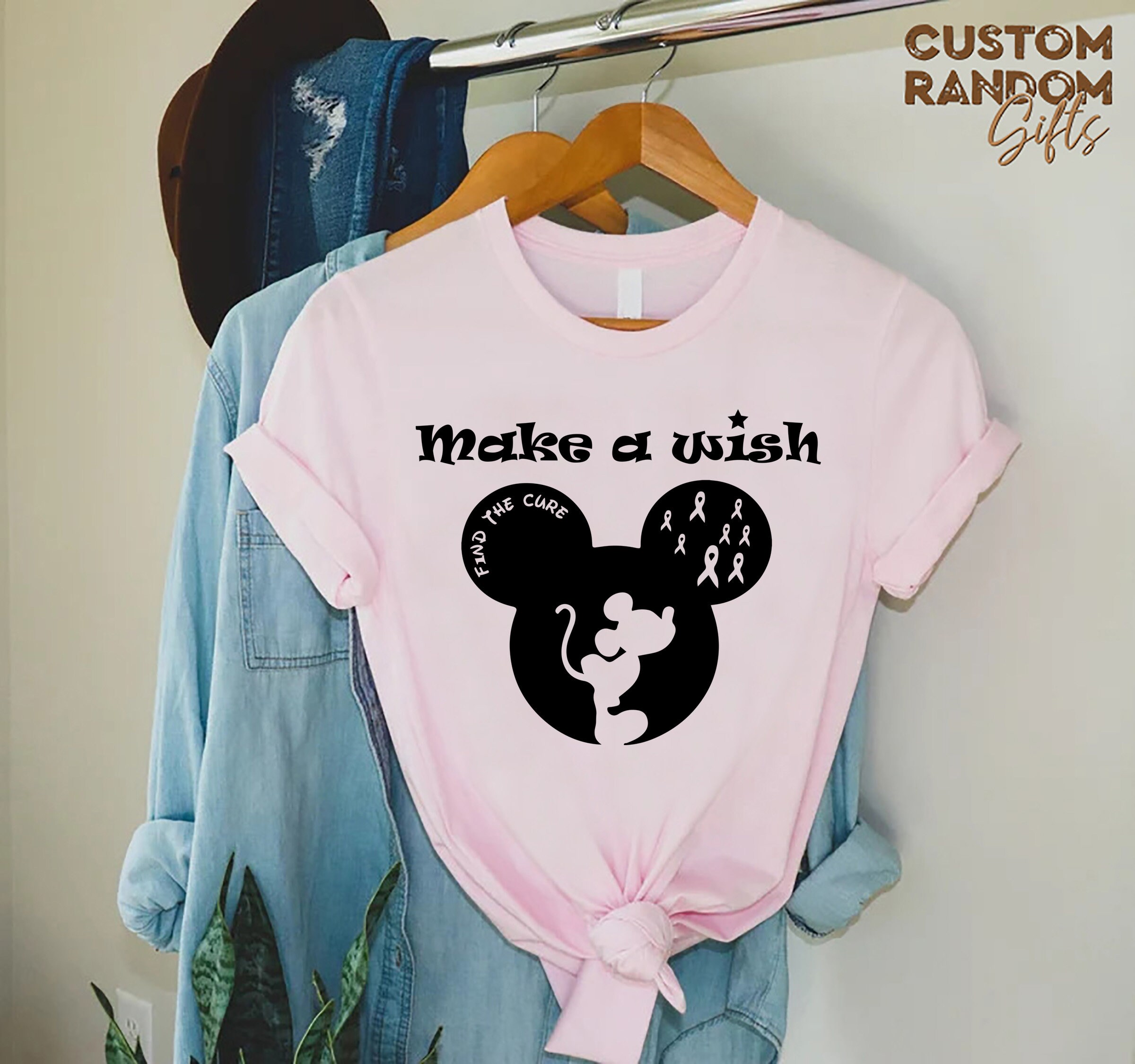 Disney Cancer Shirt, Make A Wish, Fight For A Cure, Mickey Mouse Cancer ...