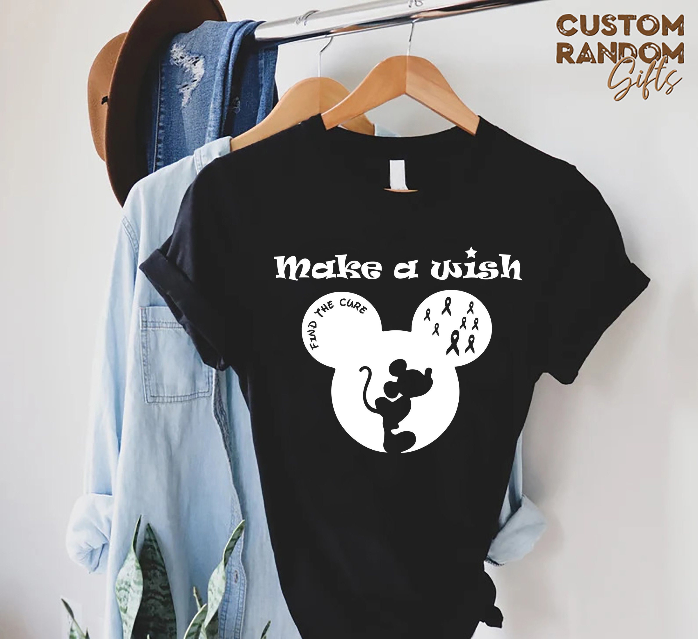 Disney Cancer Shirt, Make A Wish, Fight For A Cure, Mickey Mouse Cancer ...