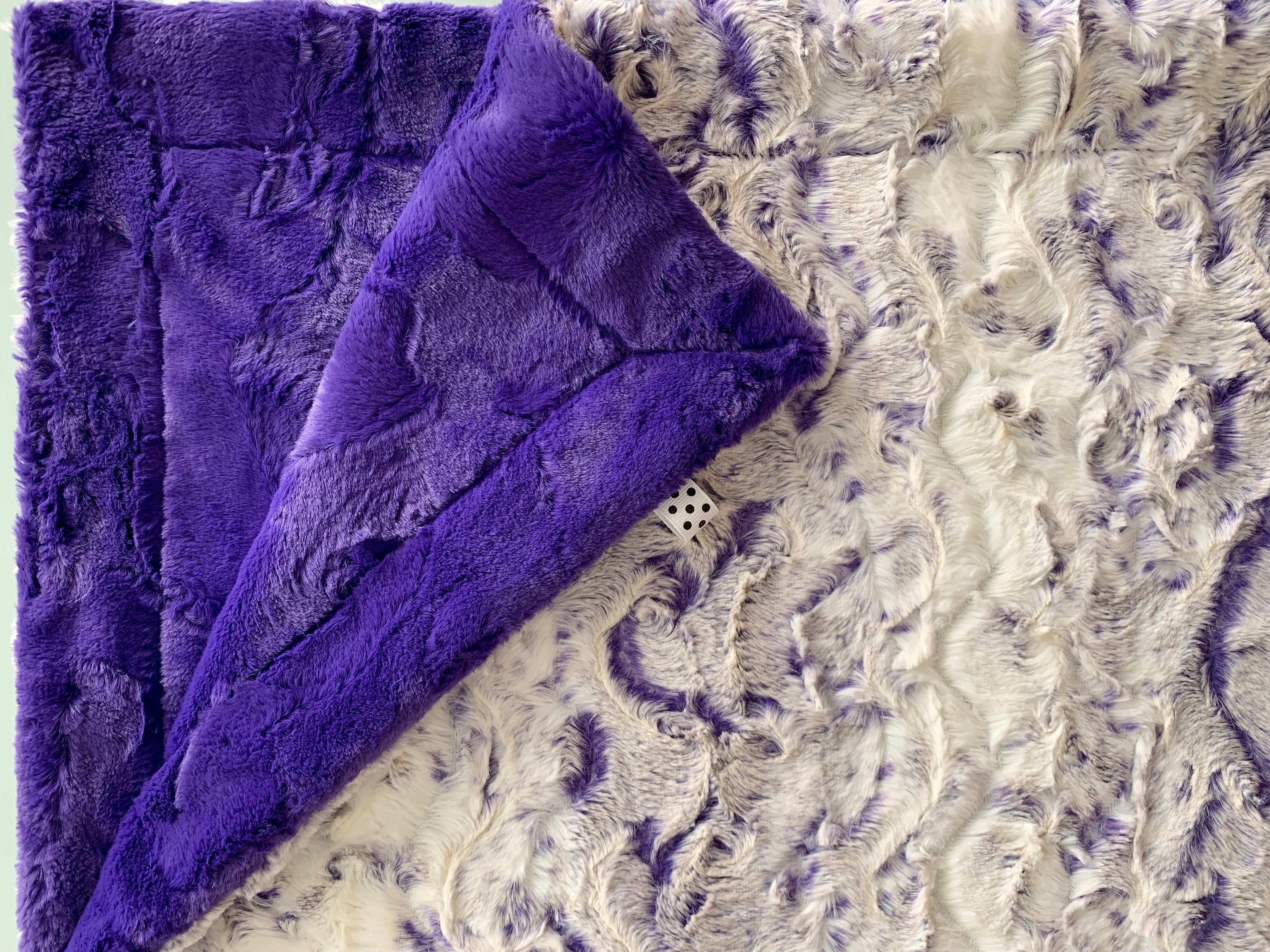 Snowy Owl Viola Minky Baby Blanket | Violet Purple Hide Luxe Cuddle ...