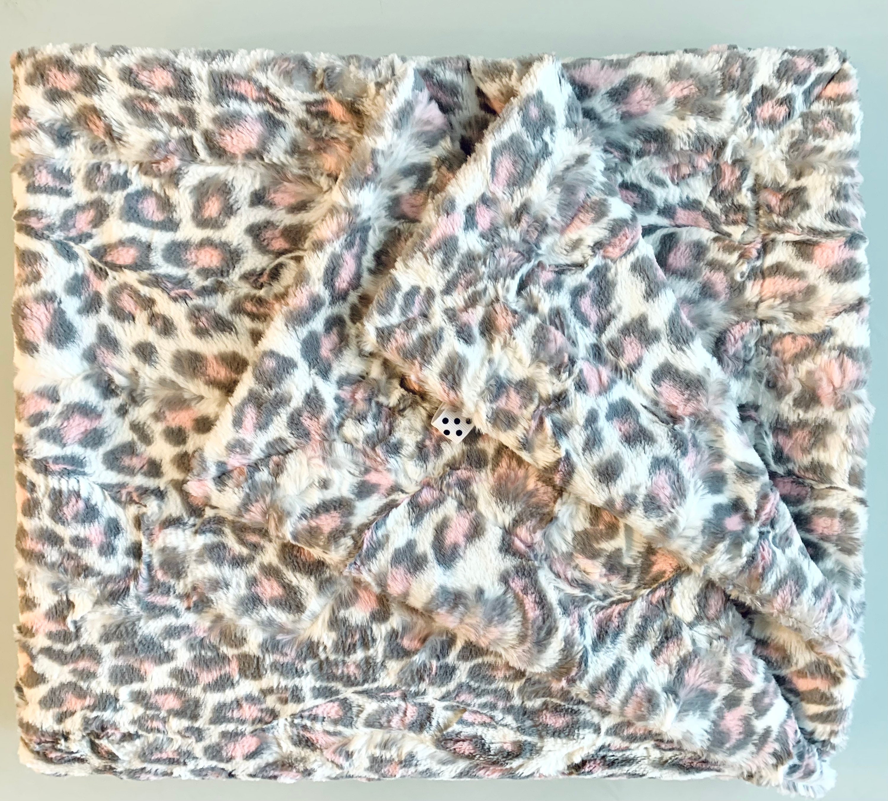 Leopard Minky Baby Girl Blanket | Blush Leopard Hide Luxe Cuddle ...