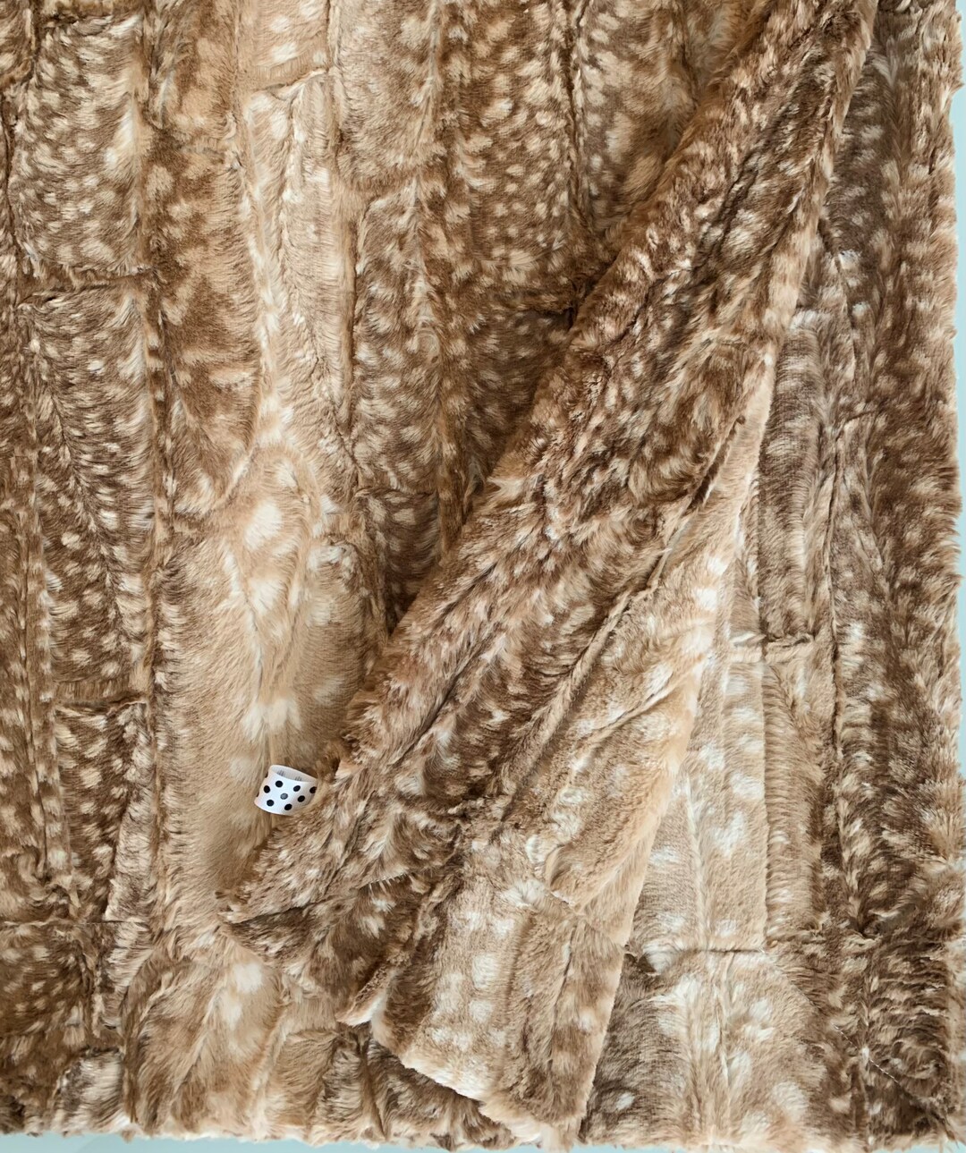 Fawn Print Minky Blanket | Beige Tan Brown Luxe Cuddle | Luxury Minky ...
