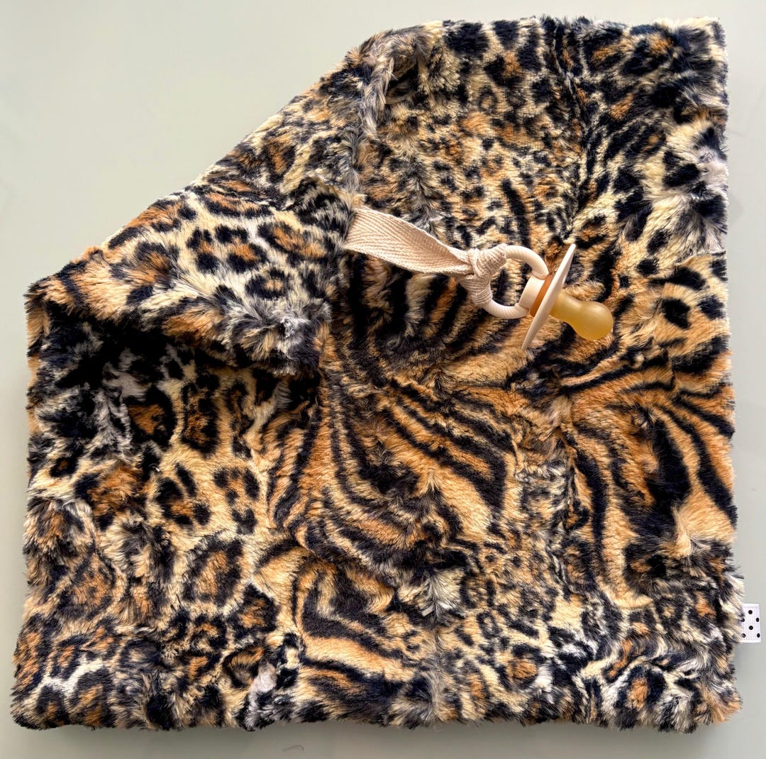 Minky Binky Buddy Lovey | Bengal Wildcat Luxe Cuddle Blanket | Leopard ...