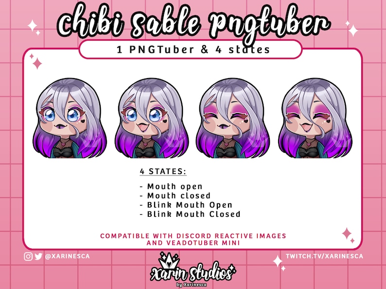 Chibi DBD Sable Pngtuber // Discord Reactive Image Streaming Avatar for ...