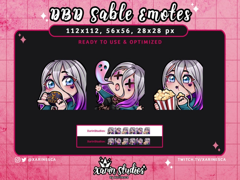 DBD Sable Emote SET for Twitch / Discord / Youtube / Kick / Stream ...
