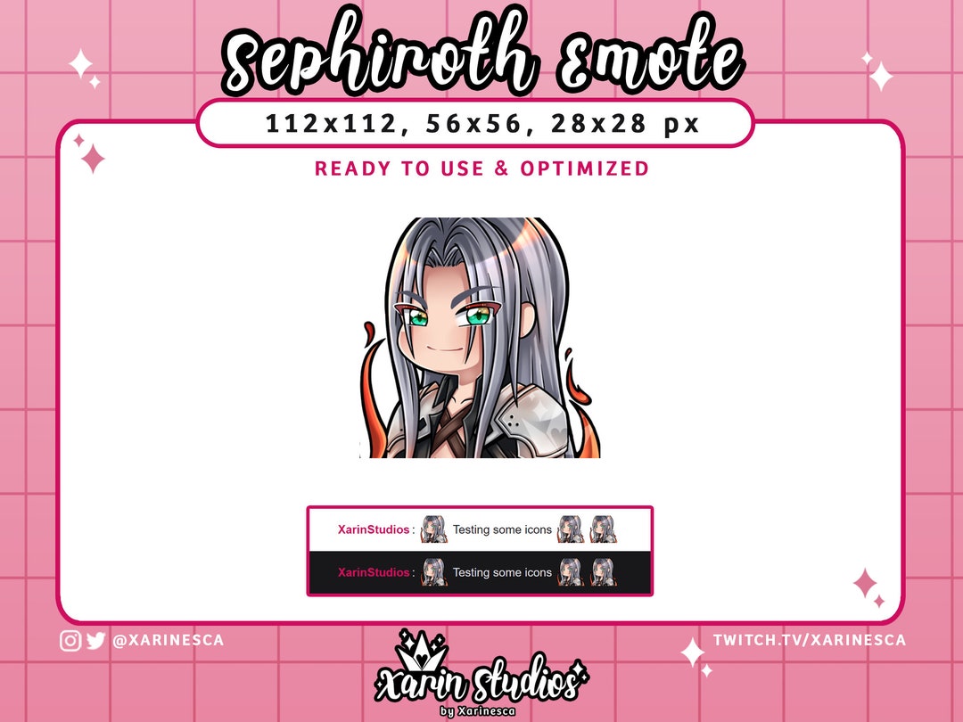 Final Fantasy 7 Sephiroth Emote for Twitch / Discord / Youtube / Stream ...
