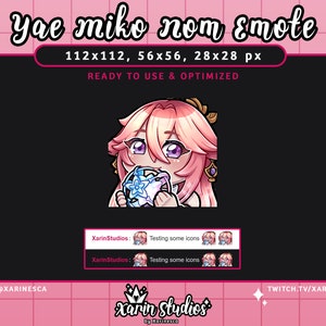 Genshin Impact Yae Miko NOM Emote for Twitch / Discord / Youtube / Kick ...