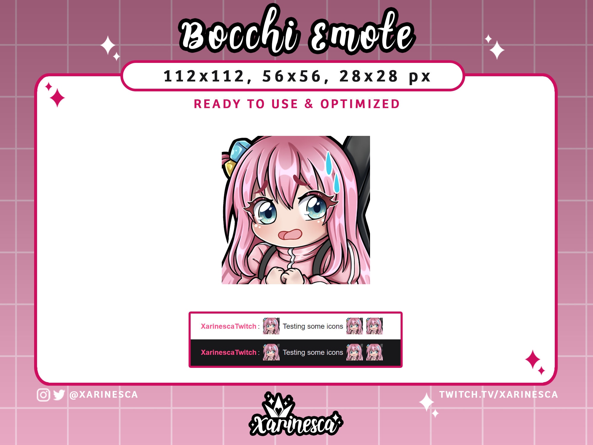 Bocchi the Rock bocchi Nervous Emote for Twitch / Discord / - Etsy Ireland