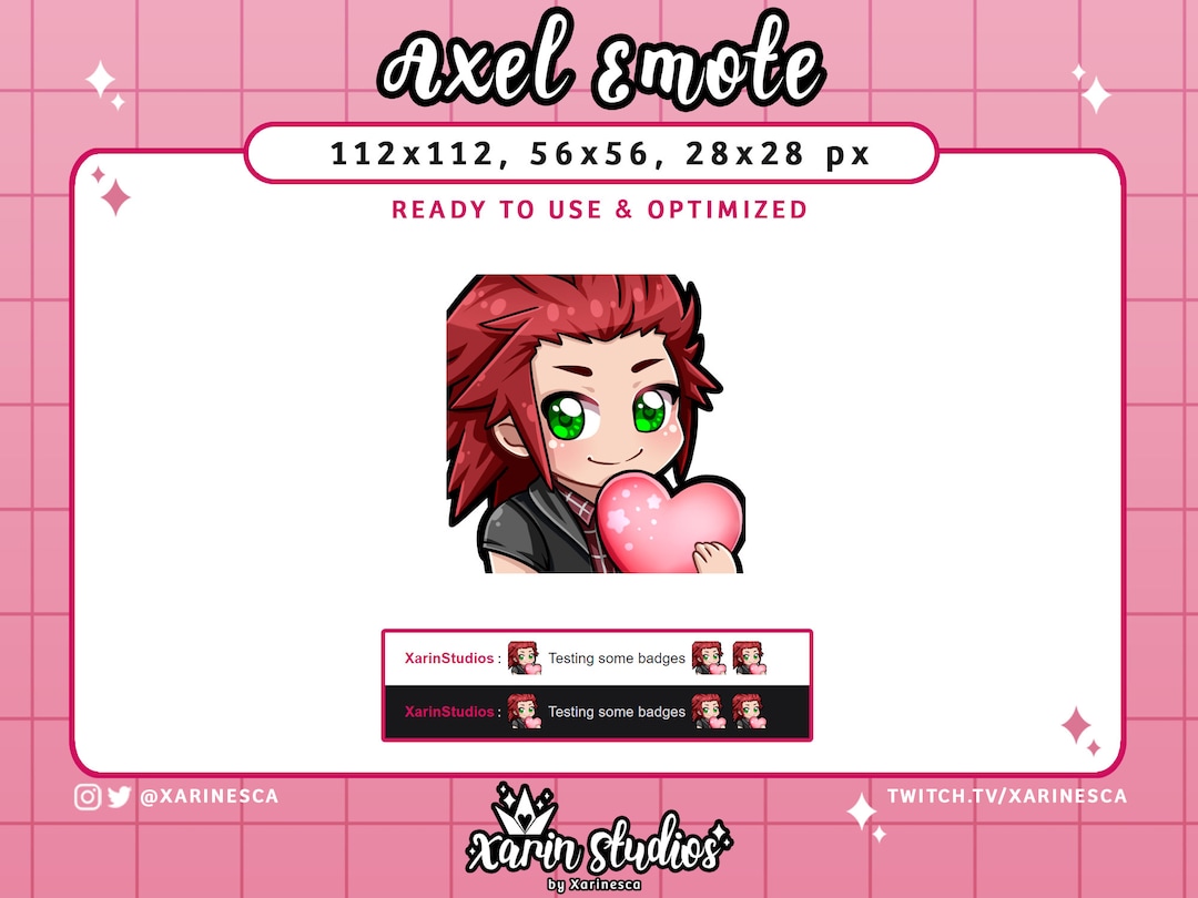Kingdom Hearts Axel Emote for Twitch / Discord / Youtube / Kick ...