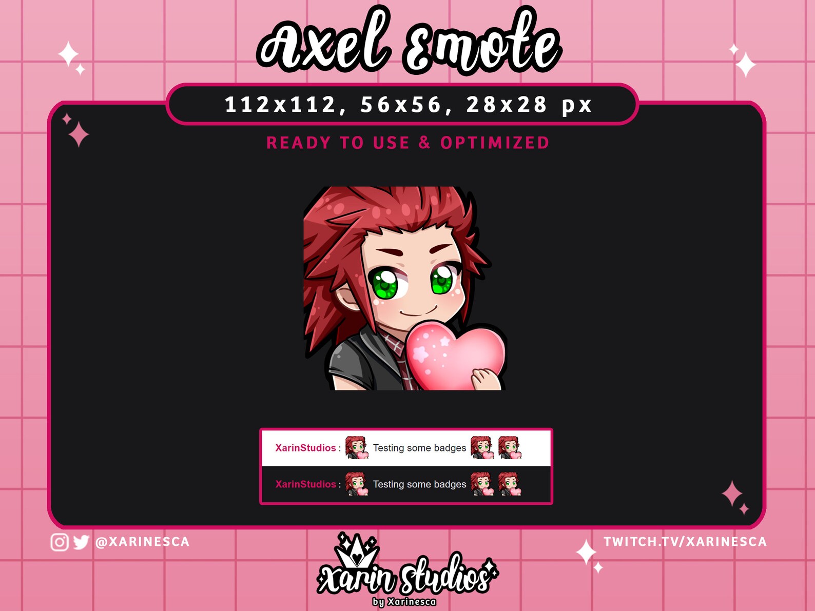 Kingdom Hearts Axel Emote for Twitch / Discord / Youtube / Kick ...