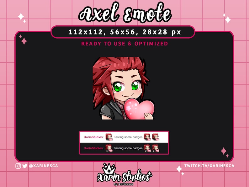 Kingdom Hearts Axel Emote for Twitch / Discord / Youtube / Kick ...