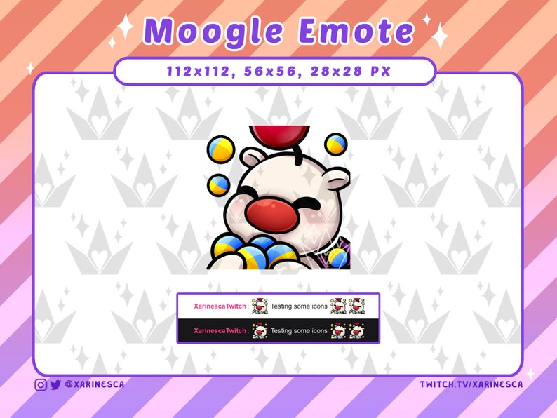 Kingdom Hearts Moogle Emote for Twitch / Discord / Youtube / Stream ...
