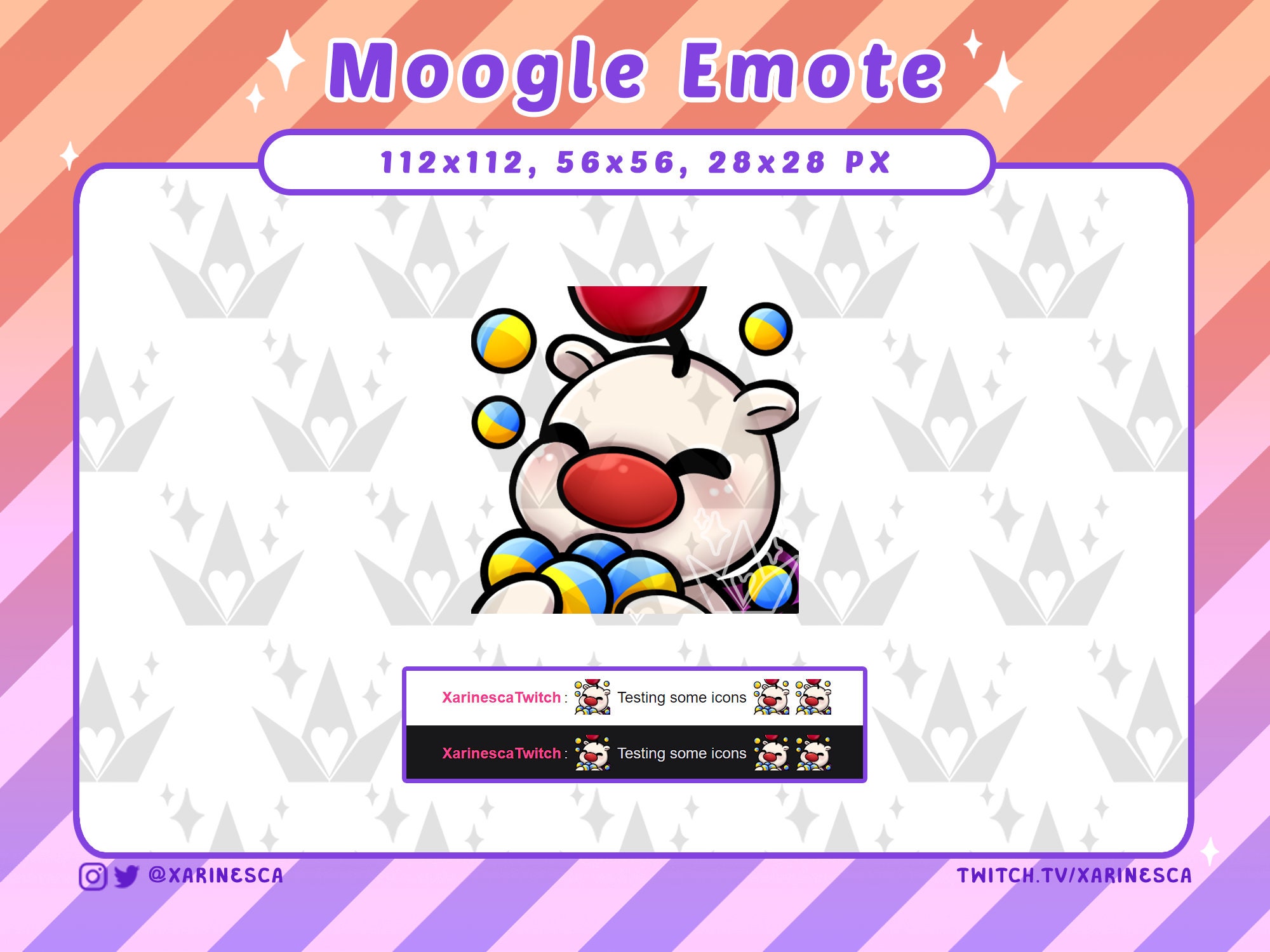 Kingdom Hearts Moogle Emote for Twitch / Discord / Youtube / Stream ...