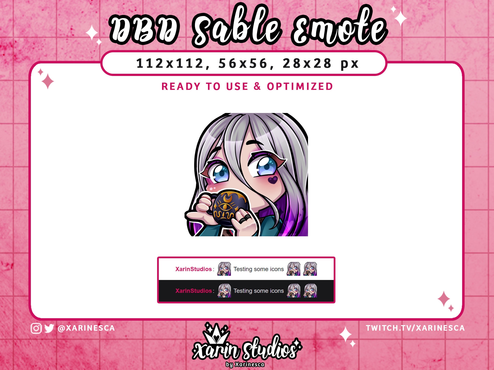 DBD Sable SIP Emote for Twitch / Discord / Youtube / Kick / Stream ...