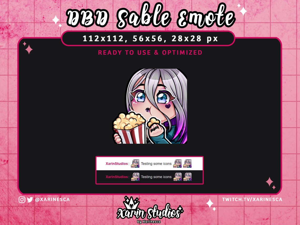 DBD Sable Nom Emote for Twitch / Discord / Youtube / Kick / Stream ...