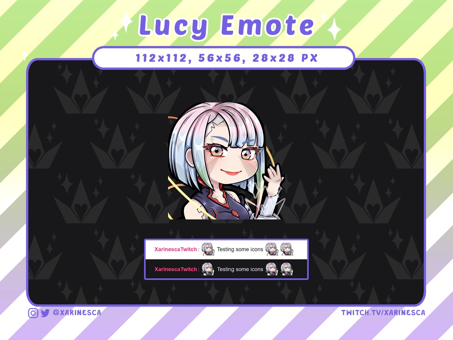 Cyberpunk Edgerunners Lucy Emote for Twitch / Discord / Youtube ...