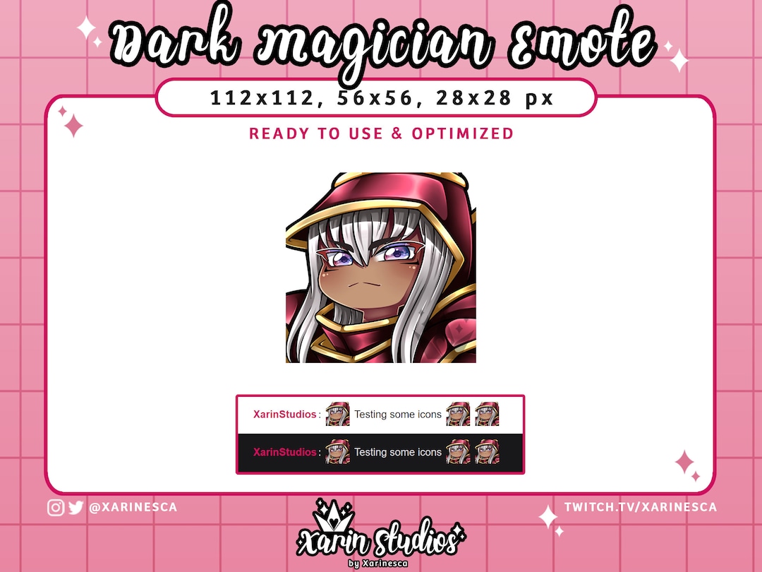 YU-GI-OH Dark Magician red Stare Emote for Twitch / Discord / Youtube ...
