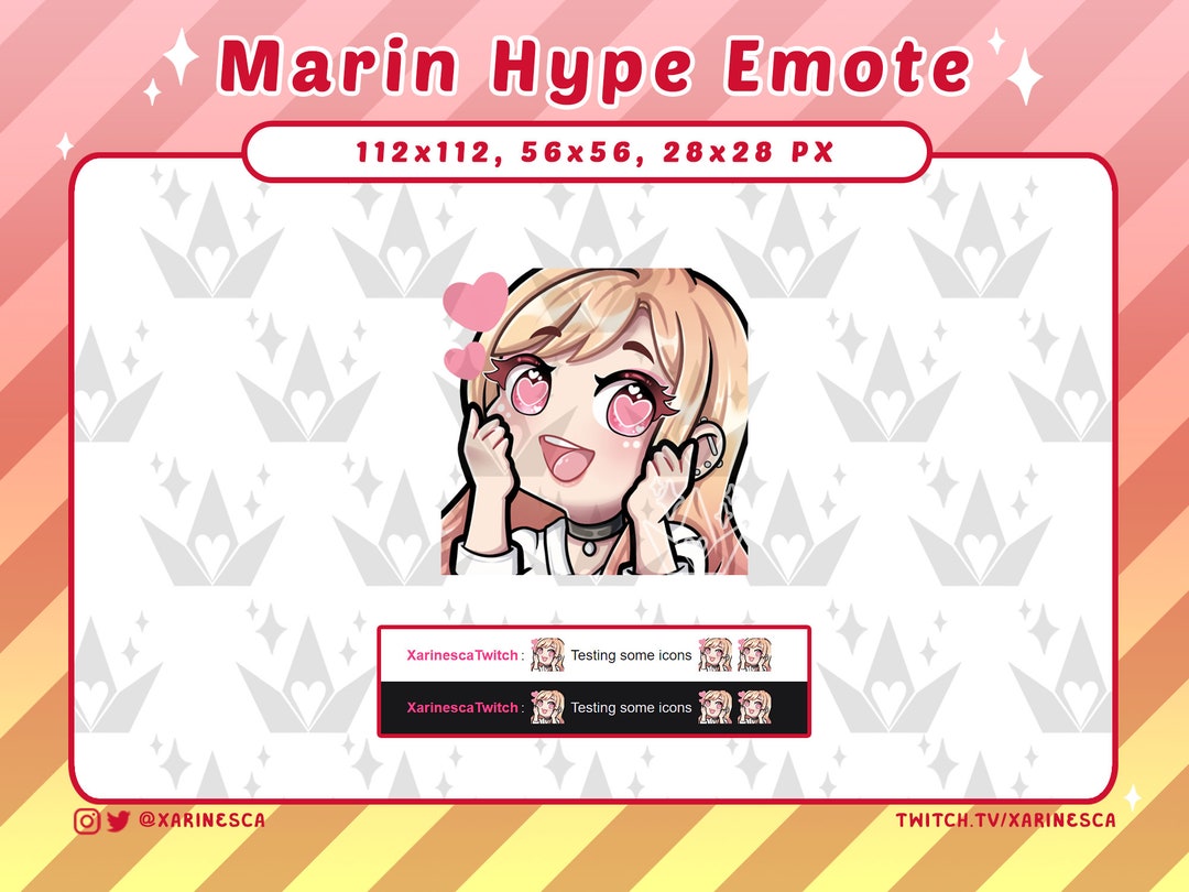 Marin Hype Emote for Twitch / Discord / Youtube / Stream Emotes - Etsy
