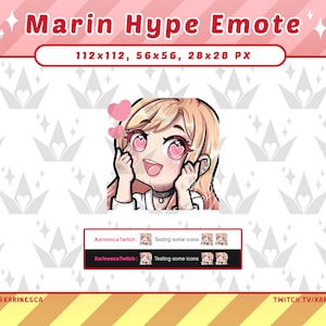 Marin Hype Emote for Twitch / Discord / Youtube / Stream Emotes - Etsy