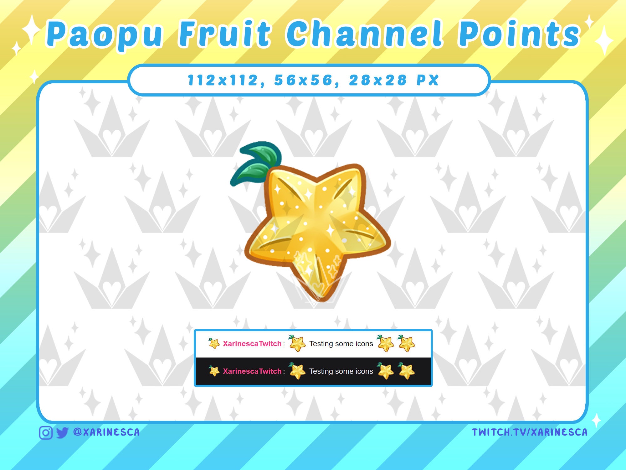 Kingdom Hearts Paopu Fruit Channel Points Emote for Twitch / Discord ...