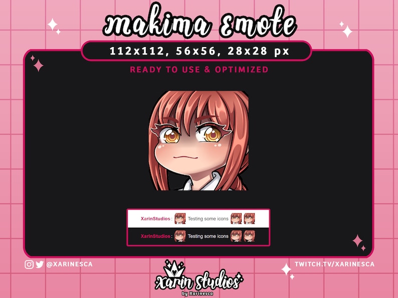 CSM Makima Stare Emote for Twitch / Discord / Youtube / Stream Emotes ...