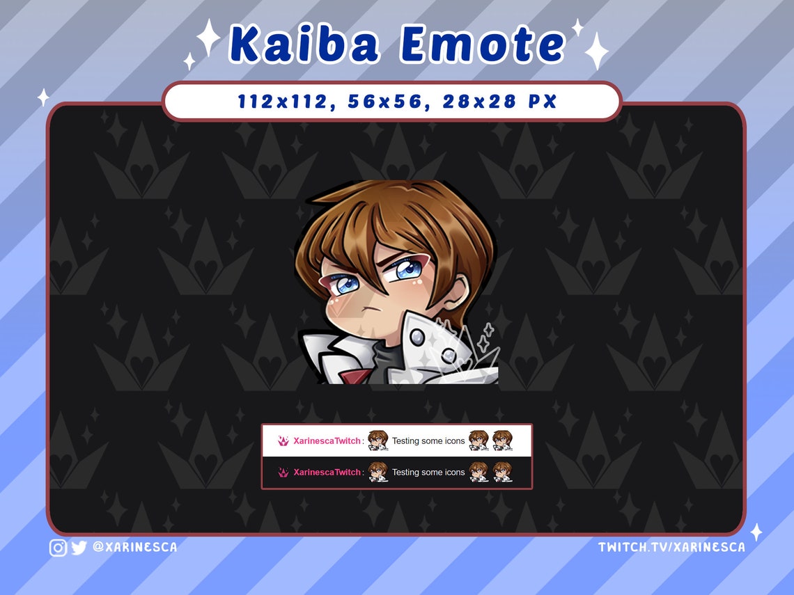 YU-GI-OH Seto Kaiba Emote for Twitch / Discord / Youtube / Stream ...