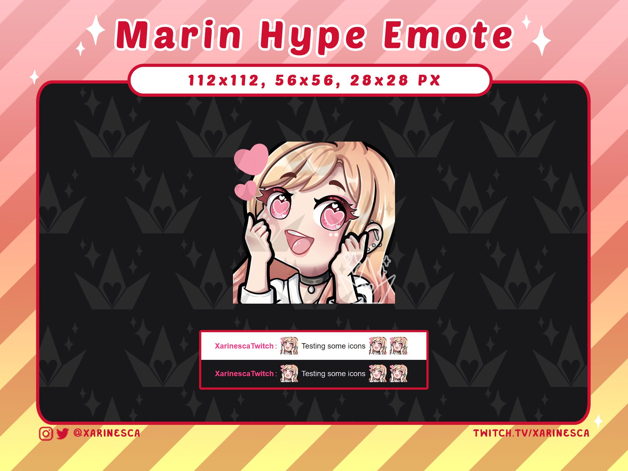 Marin Hype Emote for Twitch / Discord / Youtube / Stream Emotes - Etsy