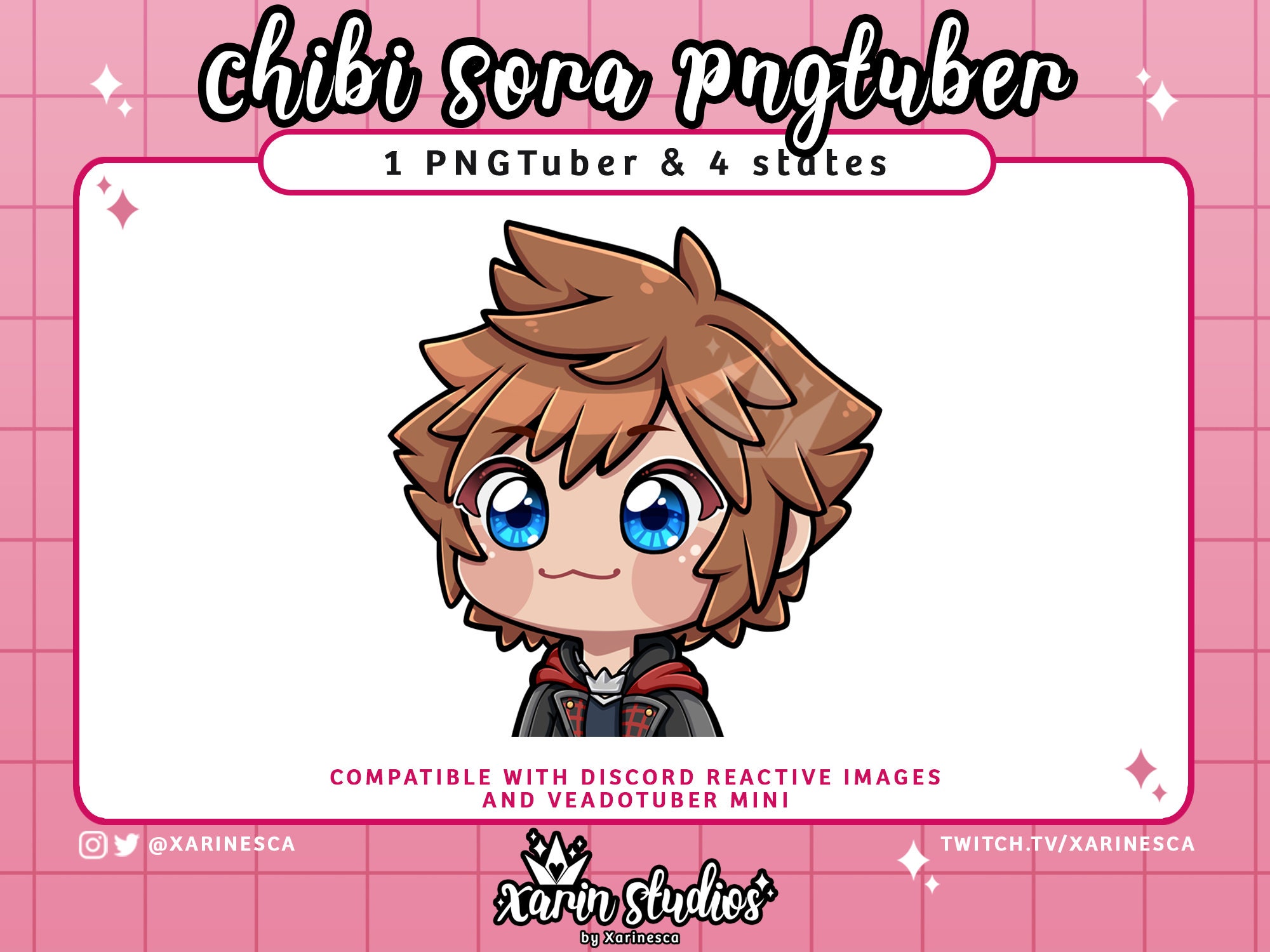 Chibi Kingdom Hearts Sora Pngtuber // Discord Reactive Image Streaming ...