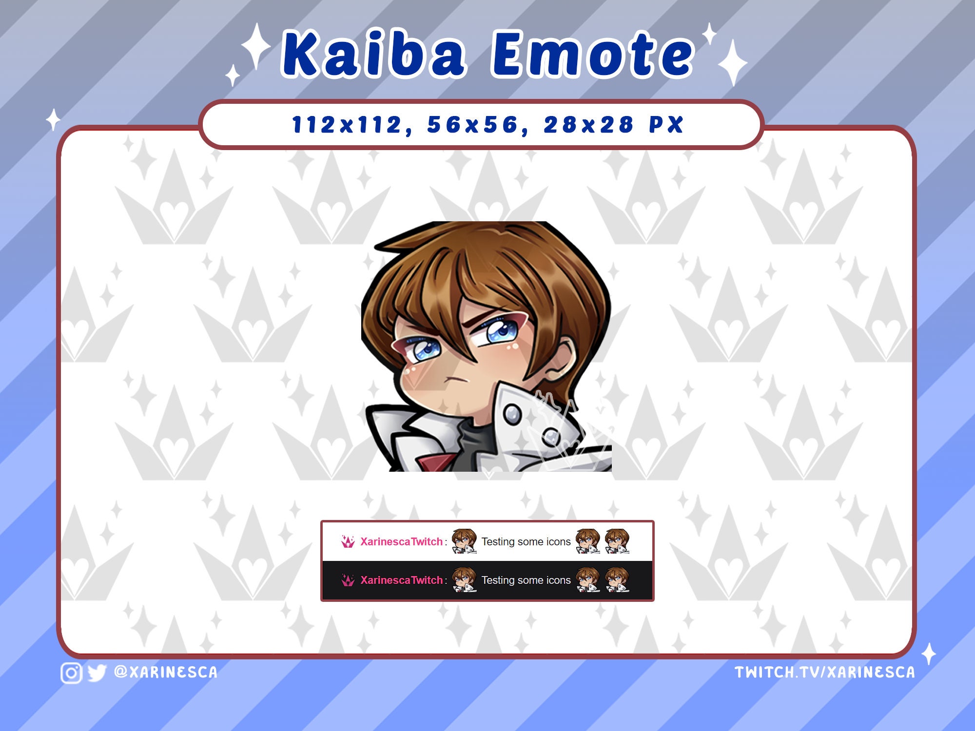 YU-GI-OH Seto Kaiba Emote for Twitch / Discord / Youtube / Stream ...