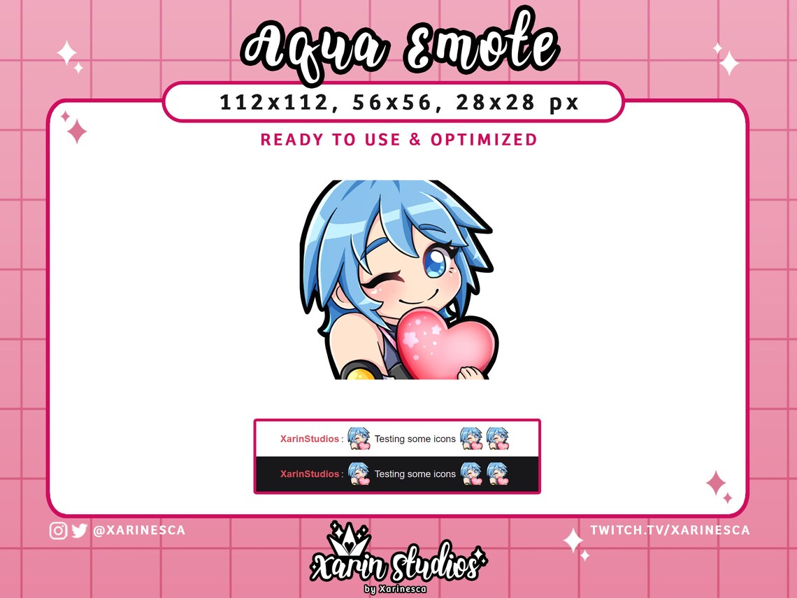 Kingdom Hearts Aqua Emote for Twitch / Discord / Youtube / Kick ...