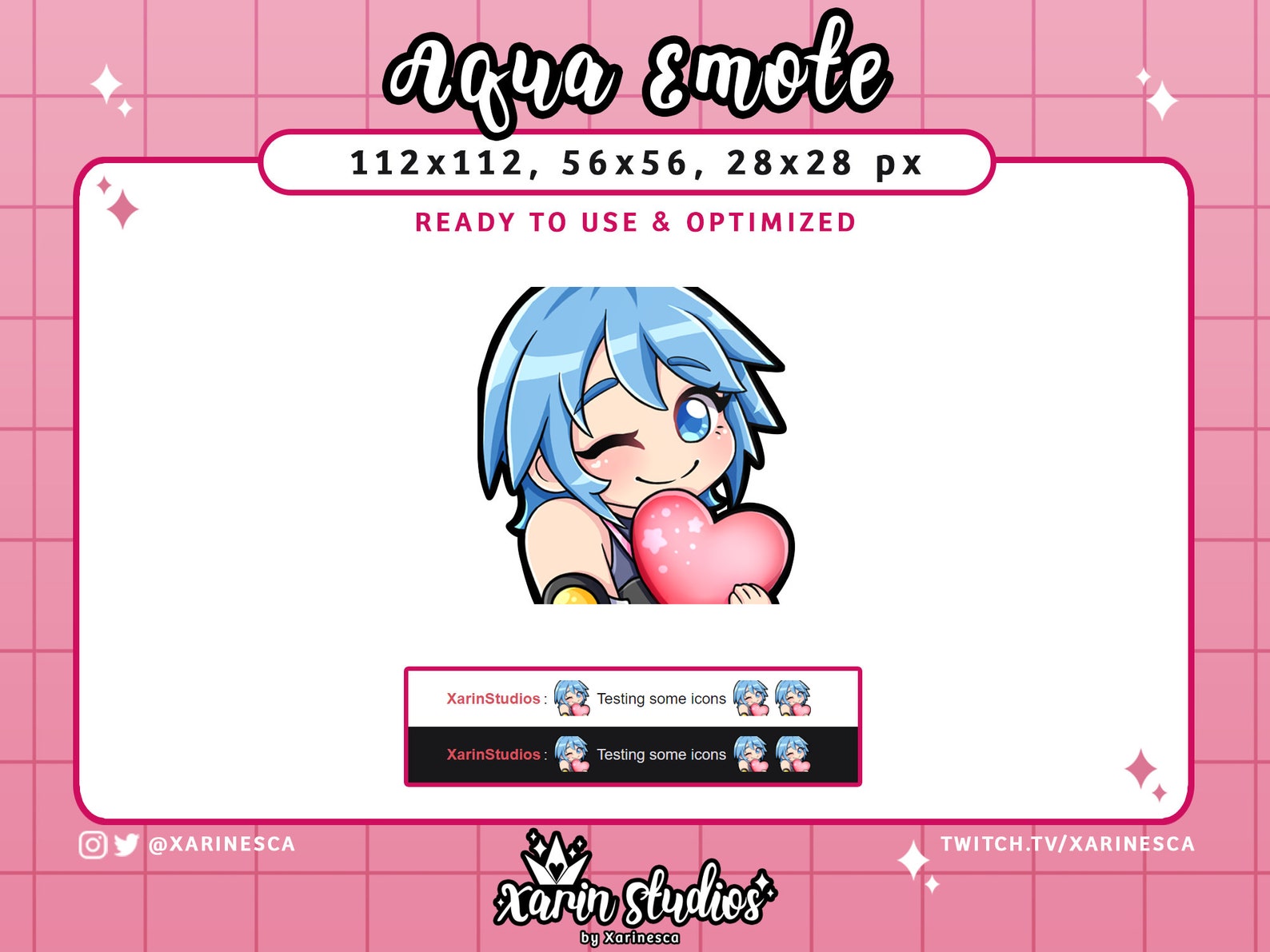 Kingdom Hearts Aqua Emote for Twitch / Discord / Youtube / Kick ...