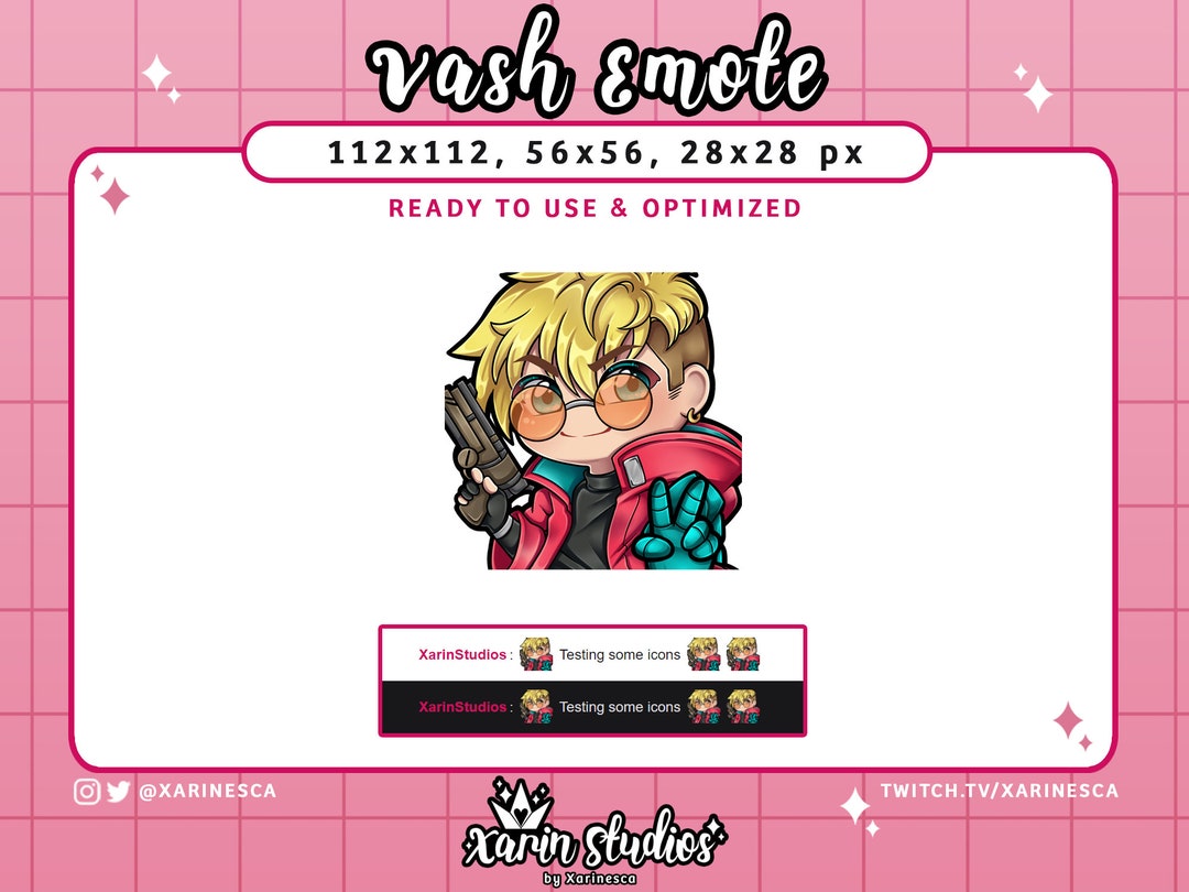 Trigun Vash the Stampede Peace Emote for Twitch / Discord / Youtube ...