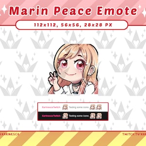 Marin Peace Emote for Twitch / Discord / Youtube / Stream Emotes - Etsy