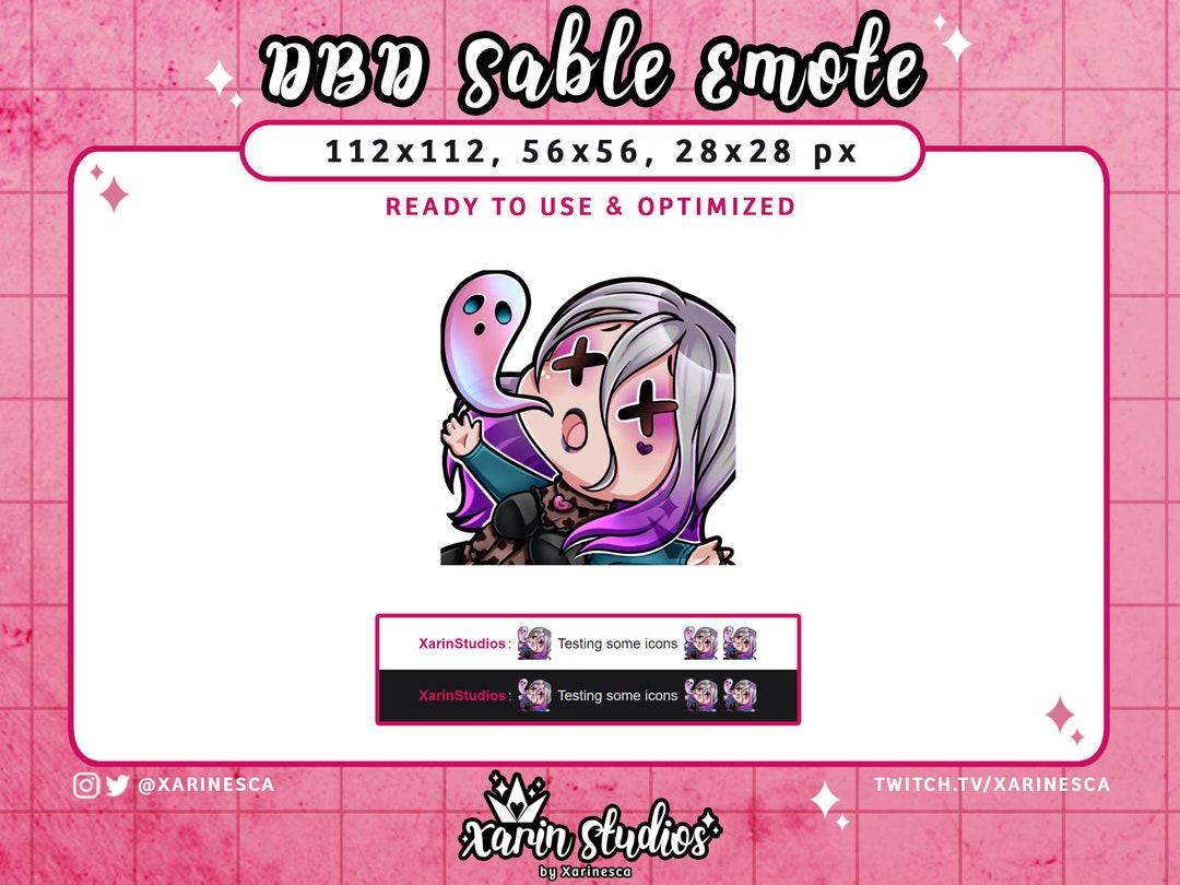 DBD Sable RIP Emote for Twitch / Discord / Youtube / Kick / Stream ...