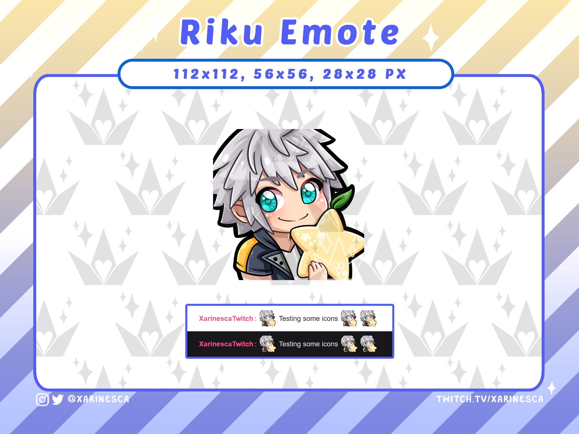 Kingdom Hearts Riku Emote for Twitch / Discord / Youtube / Stream ...